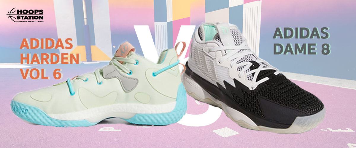 วัดเลย 2 รองเท้าบาส Adidas ตัวจี๊ด Harden Vol. 6 VS Dame 8