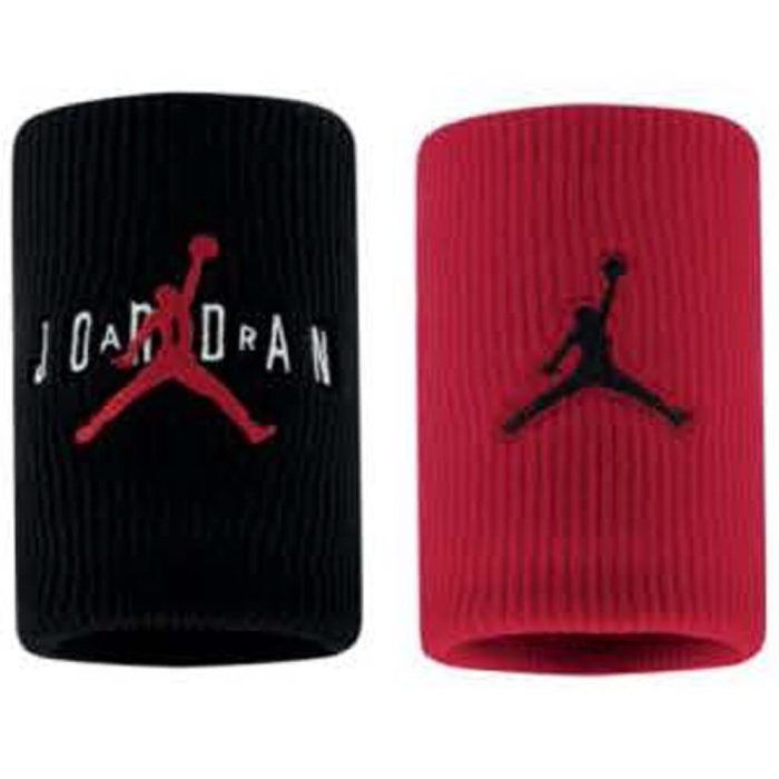 JORDAN JUMPMAN TERRY WRIST BANDS 2 PK GYM RED/BLAC | Hoops Station